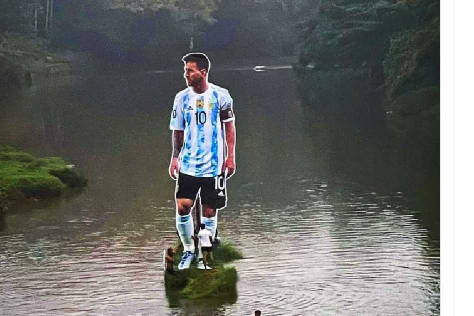 Lionel Messi : 30 అడుగుల మెస్సి కటౌట్.. ఈ ఫుట్‌బాల్ పిచ్చి మన దేశంలోనే ...
